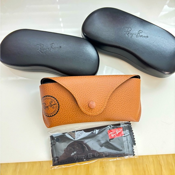 Ray-Ban | Accessories | Rayban Black And Tan Eyewear Case Set | Poshmark